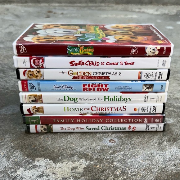 Disney | Media | Christmas Holiday Dvd Lot Of 8 Family Dog Movies ...